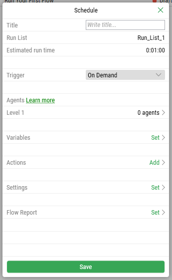Schedules | Leapwork Documentation